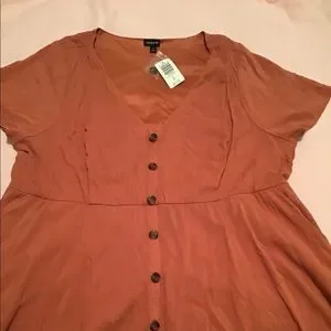torrid | Dresses | Torrid Rust Buttonfront Maxi Dress | Poshmark
